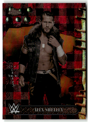 Topps Chrome WWE X Cactus Jack 2025 No. 46 Alex Shelley Red Black ...