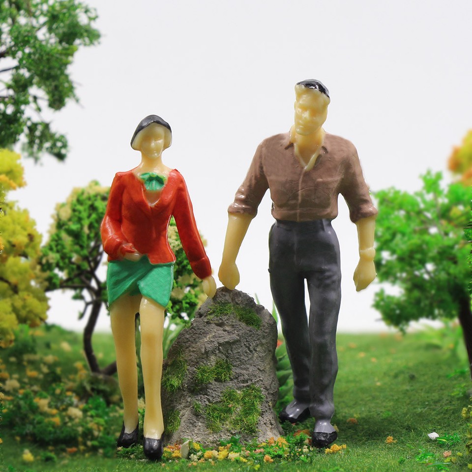 P25 Model Trains G Scale 1:25 Painted Figures 10pcs Standing 2pcs ...