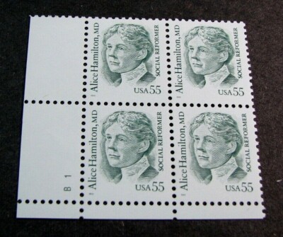 US Plate Block Stamp Scott# 2940 Alice Hamilton 1995 MNH H249 | eBay