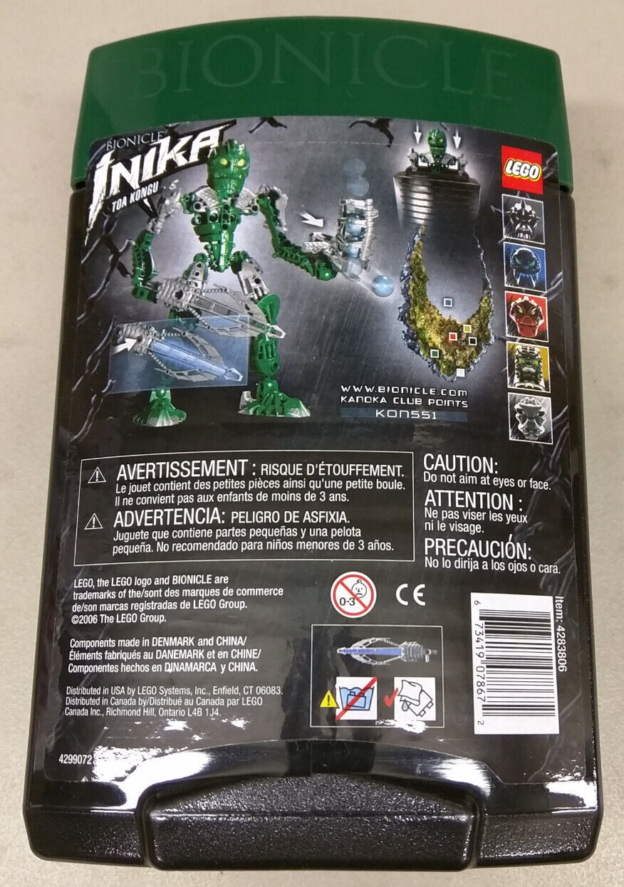 LEGO Bionicle 8731 Toa Kongu NEW! Inika Green Air Kanohi Suletu Zamor ...