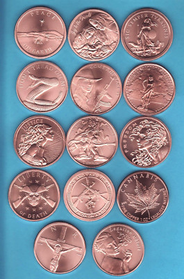 2025 Silver Shield COPPER SET Complete 14 COIN 1 oz. Rounds | eBay