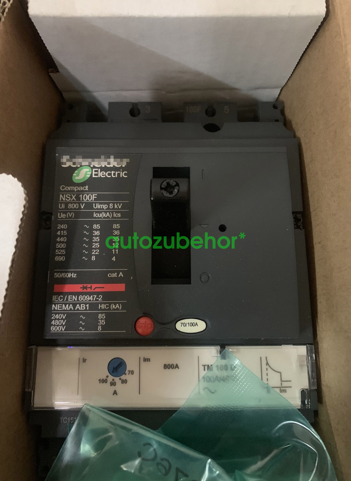 LV429630 plastic case circuit breaker NSX100F TM100D 3P3D 100A LV429630 ...