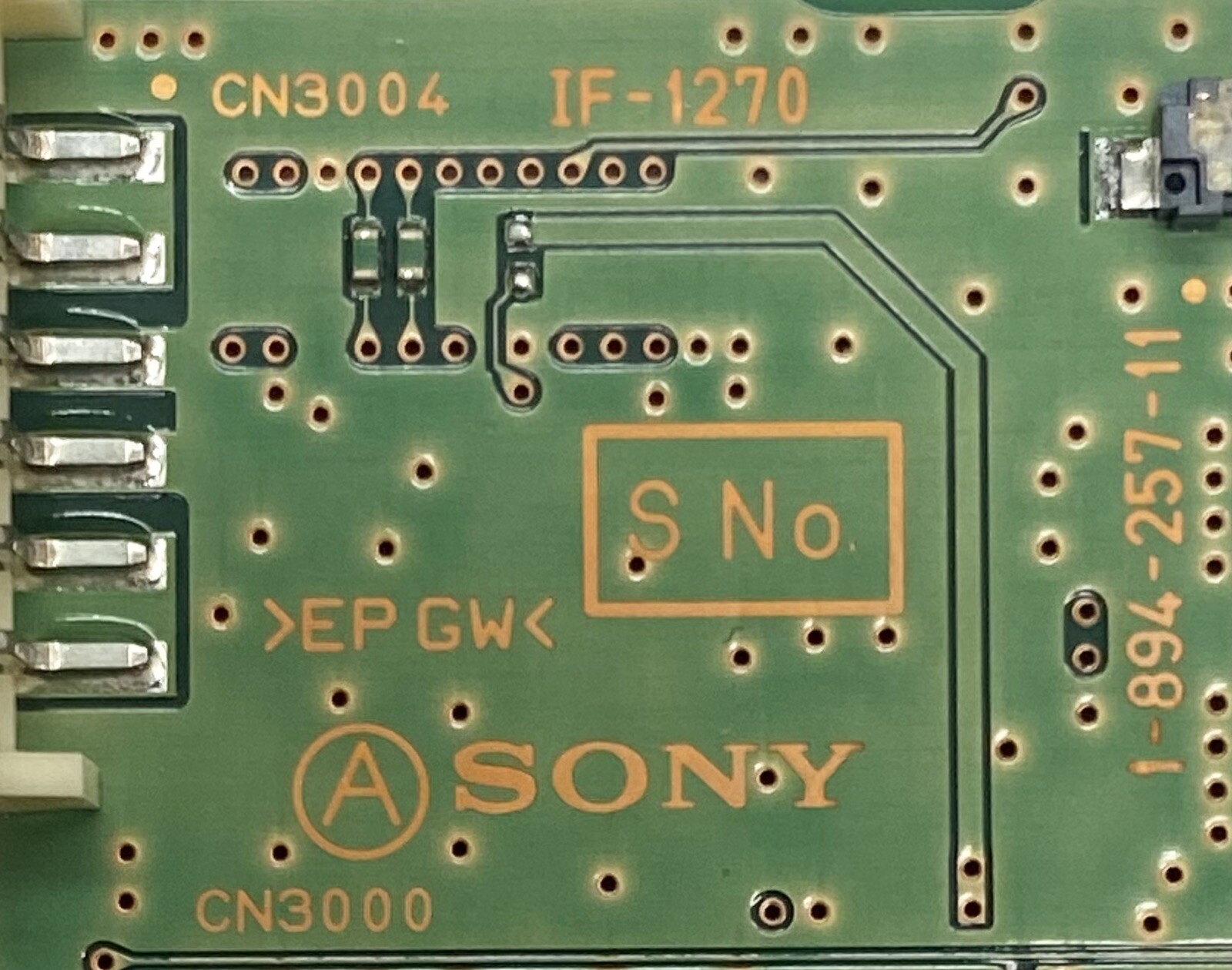 Sony PXW-FS7 IF-1270 IF1270 Board Replacement Part Genuine Sony OEM | eBay