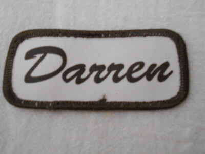 DARREN USED SILK SCREEN VINTAGE SEW ON NAME PATCH TAGS ASSORTED COLORS ...