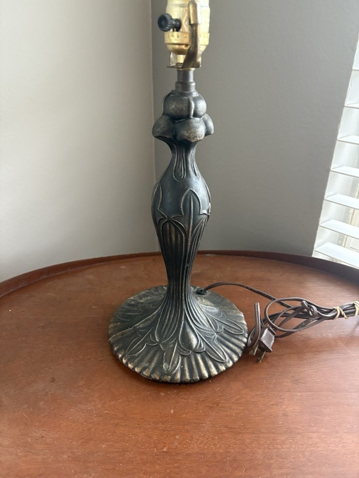 Tiffany Style Lamp Base Only Cast Metal Base No Shade | eBay