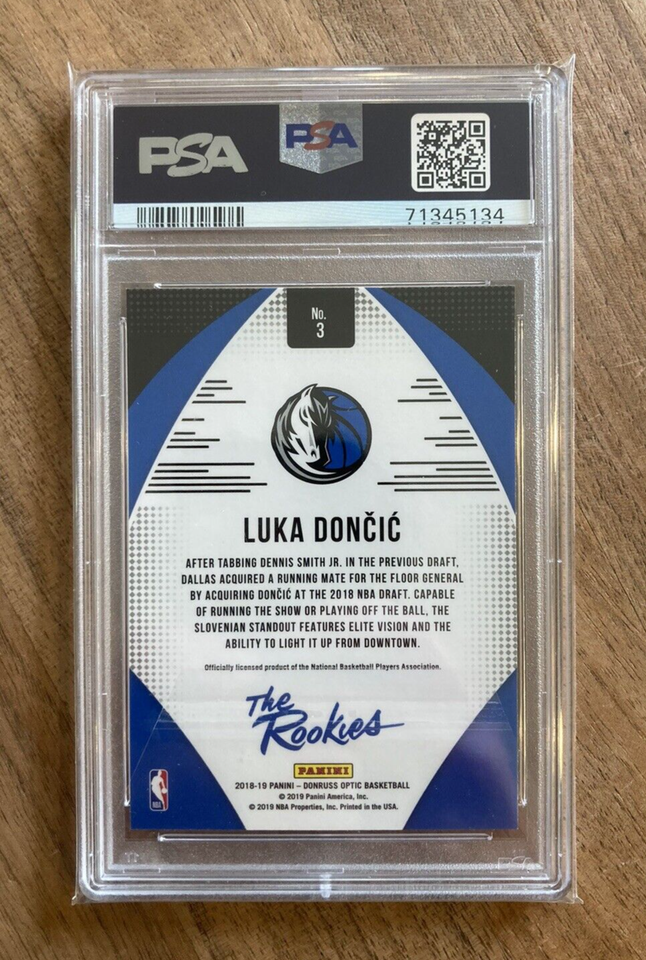 LUKA DONCIC - RoOkiE PSA 10 - 2018 Donruss Optic #3 - The Rookies ...