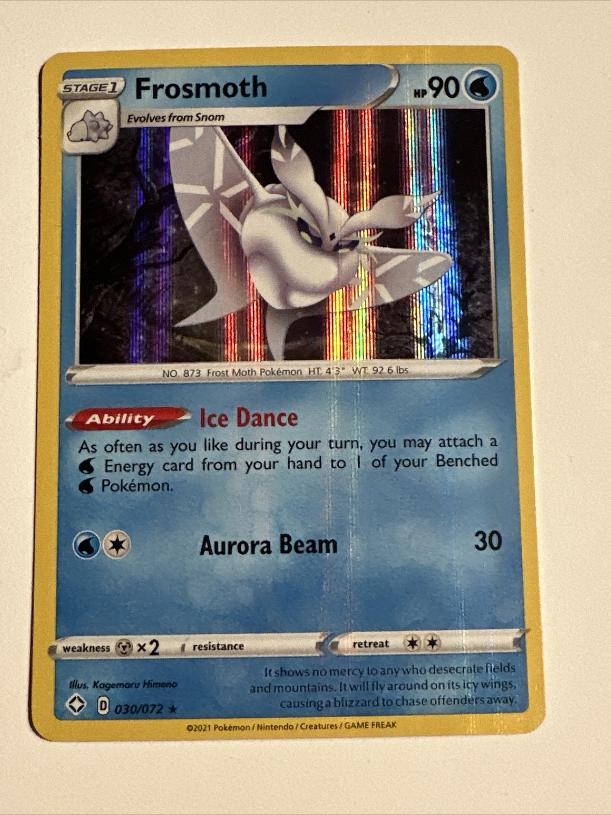 Frosmoth - 030/072 Shining Fates Holo Rare Pokemon - NM | eBay