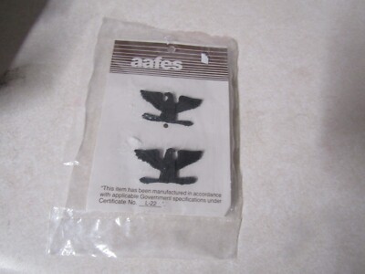 US MILITARY INSIGNIA SET OF 2 US ARMY FULL BIRD COLONEL RANK 0-6 BLACK ...