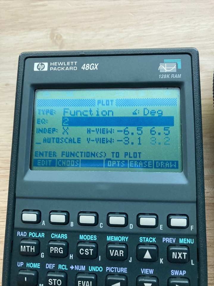 Hewlett Packard HP 48GX Graphing Calculator With Case Tested No Manual ...