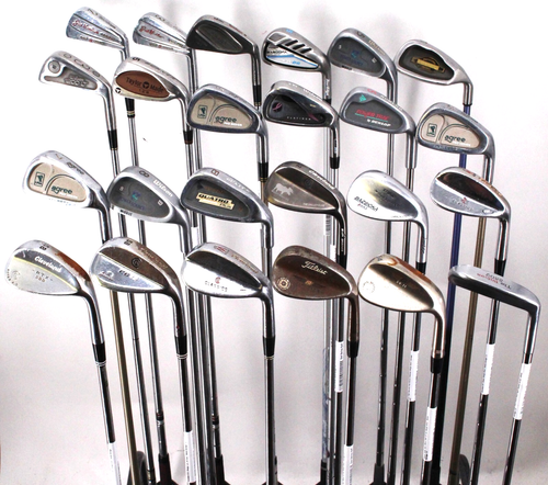 Lot of 48+ Golf Clubs — Assorted Brands Lengths Lofts & Flexes Left ...