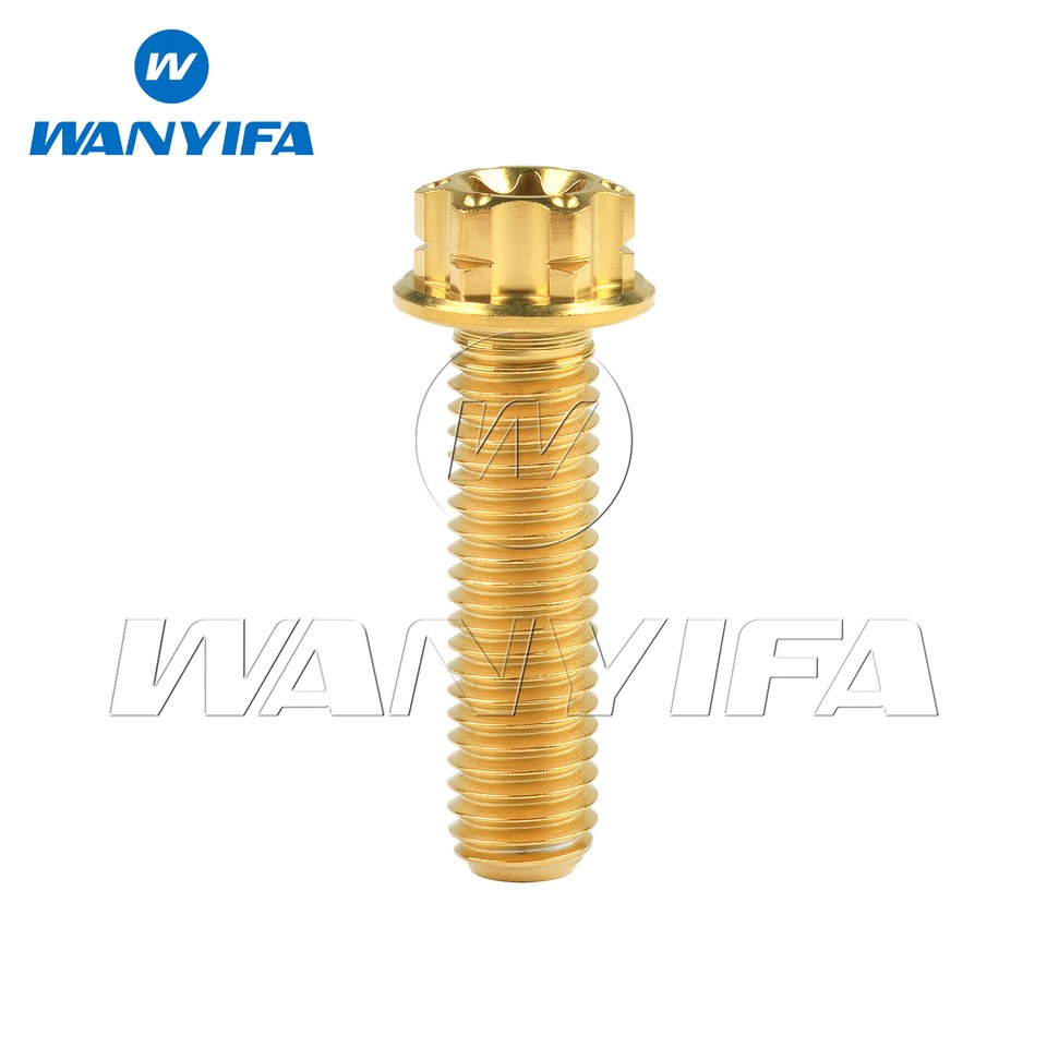 Titanium Bolts M8x1.25 Flange Fancy Head Torx Screw 20 25 30 35 40 45 ...