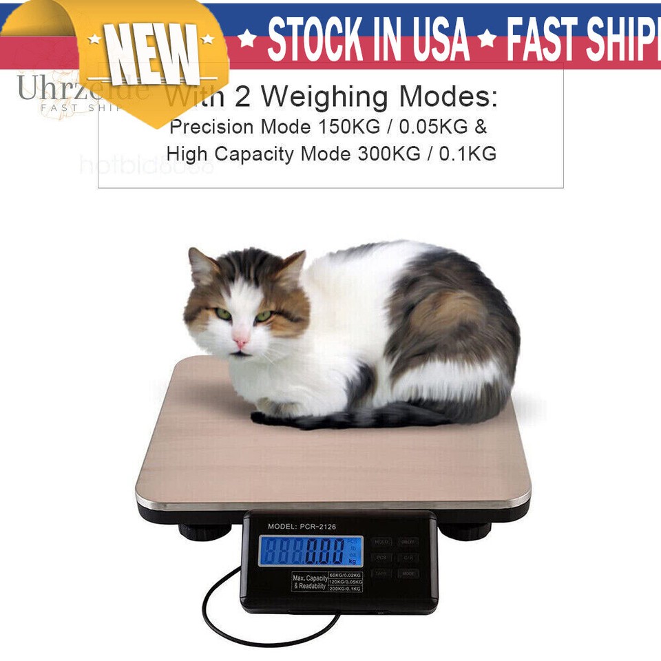 600LBS Pet Vet Scale Cat Dog Weigh Postal Shipping Scale Digital Large ...