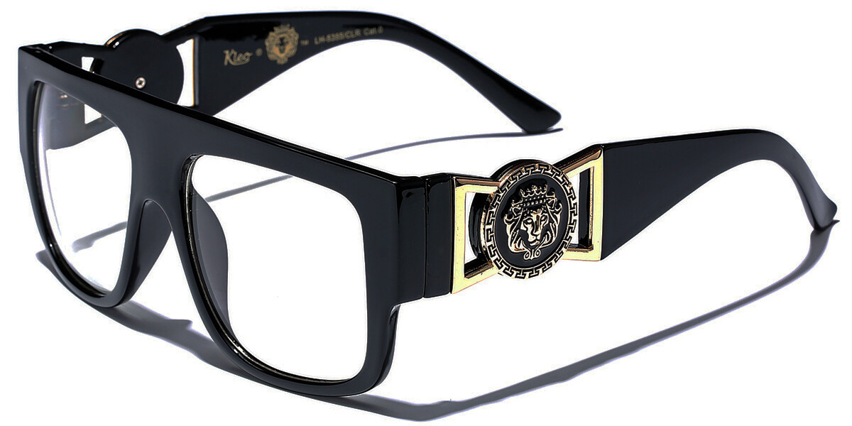 Kleo Square Frame Rapper Celebrity Hip Hop Glasses Gold Vintage Men ...