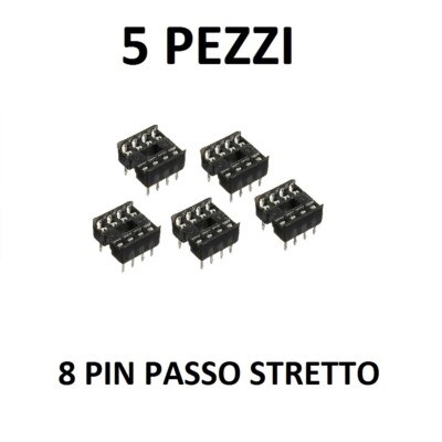 IC SOCKET 8 PIN 2,54MM NARROW INTEGRATED CIRCUITS DIP8 8P DIP DIL PCB ...