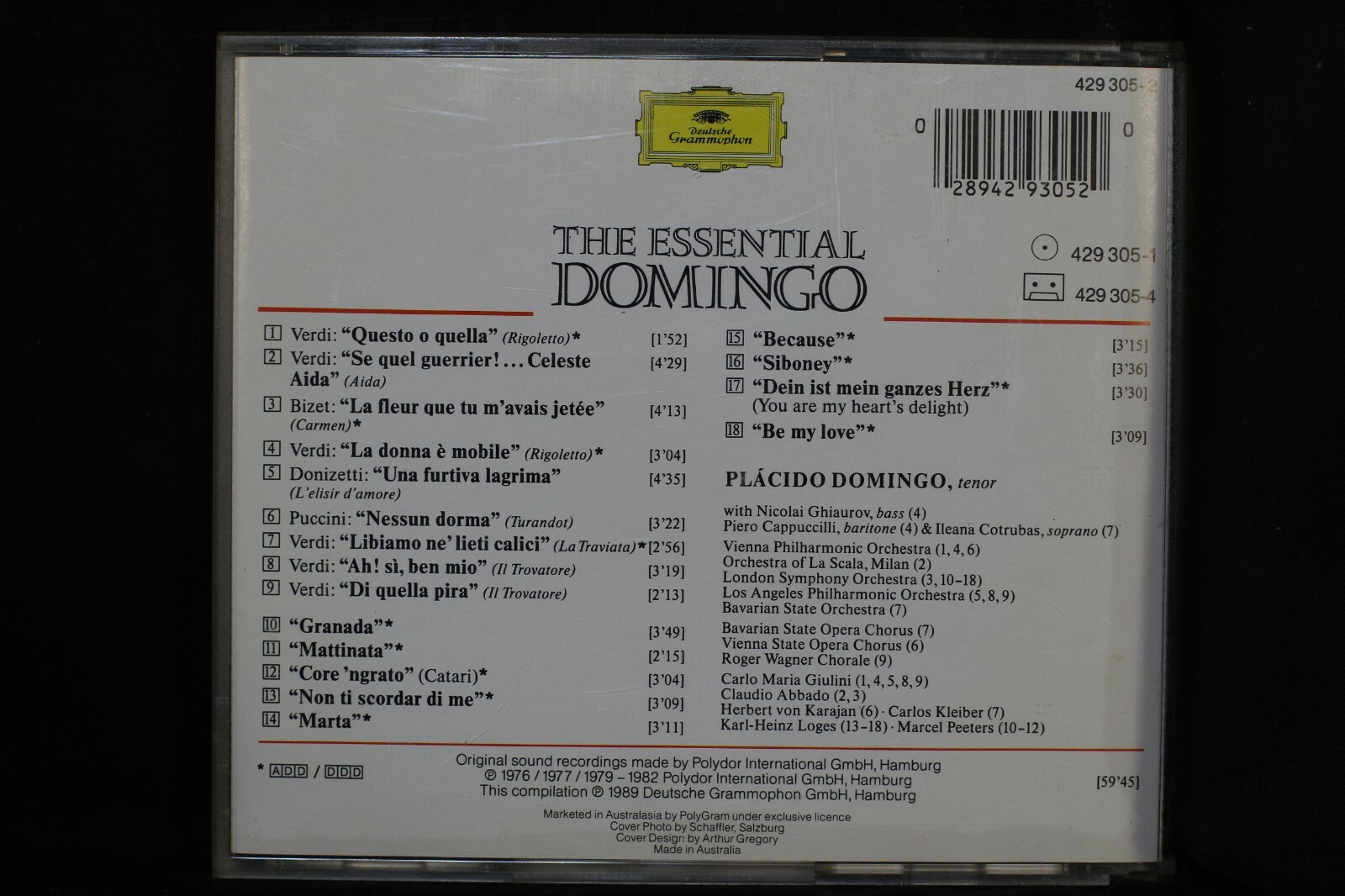 Placido Domingo ‎– The Essential Domingo Popular Songs And Arias- Latin ...