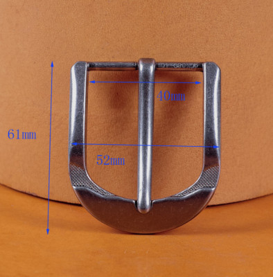 Metal Square Single Prong Pin Belt Buckle Fits 40MM Tongue Leather ...