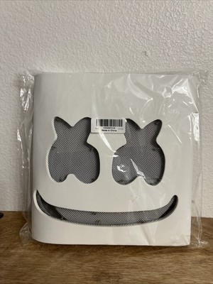 DJ Marshmallow LED White Mask Head Piece W/ White Gloves Rave Cosplay ...