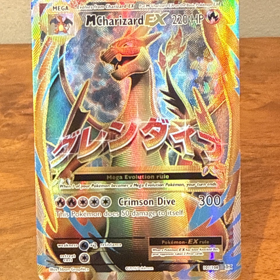 Pokémon TCG M Charizard EX Evolutions Full Art 101/108 2016 XY MP-LP ...