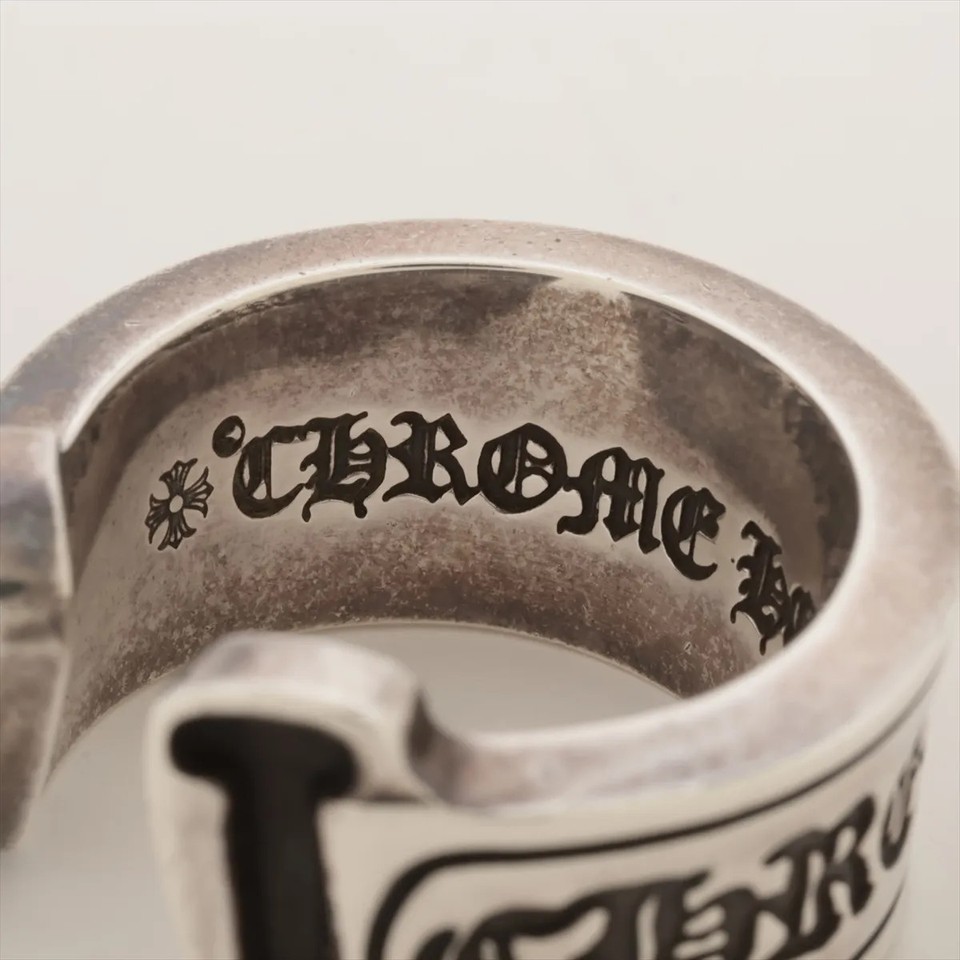 Chrome Hearts large scroll label Ring 925 18.7g With invoice 18.5 | eBay UK