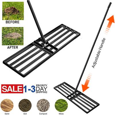 Garden Lawn Levelling Rake Lute Landscaping Rake Top-Dressing Repair ...