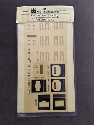 Main Street Graphics #1119 HO Scale Design Preservation Model Decal Set ...