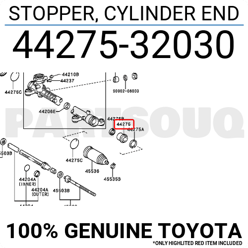 4427532030 Genuine Toyota STOPPER, CYLINDER END 44275-32030 | eBay