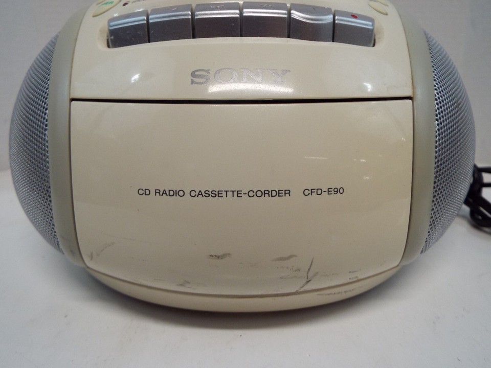 Sony CFD-E90 CD Radio Cassette Player Vintage Boombox (CD does not work ...