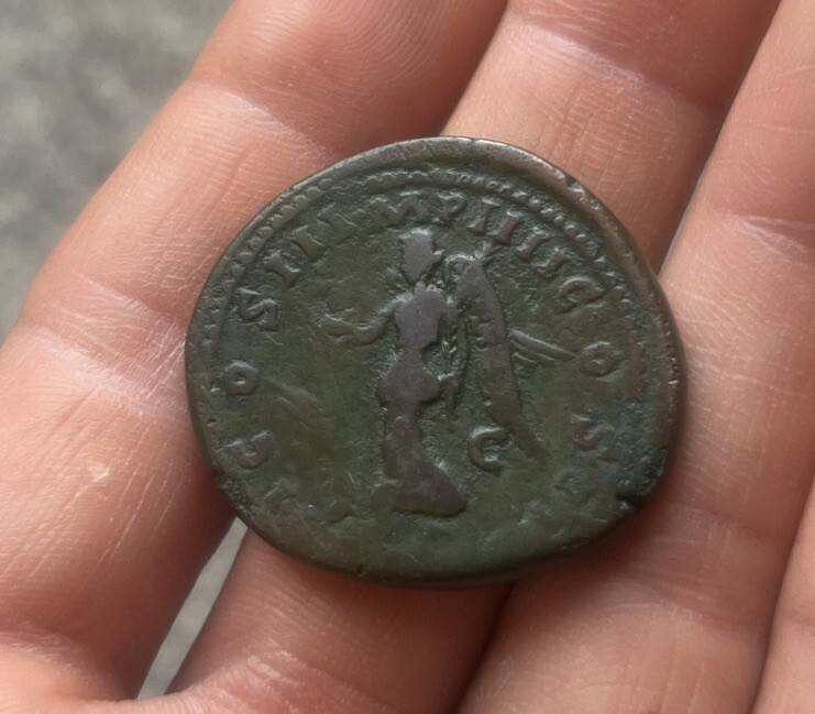 Emperor LUCIUS VERUS RARE Ancient Roman Coin Sestertius 168AD VICTORY ...