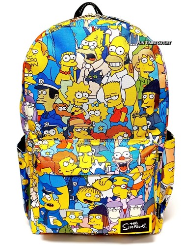 The Simpsons Bart Large 17" Backpack Universal Studios Travel Bag ...