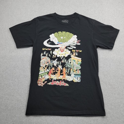Green Day Shirt Mens Small Black Dookie Rock Punk Band Graphic Tee Mad ...