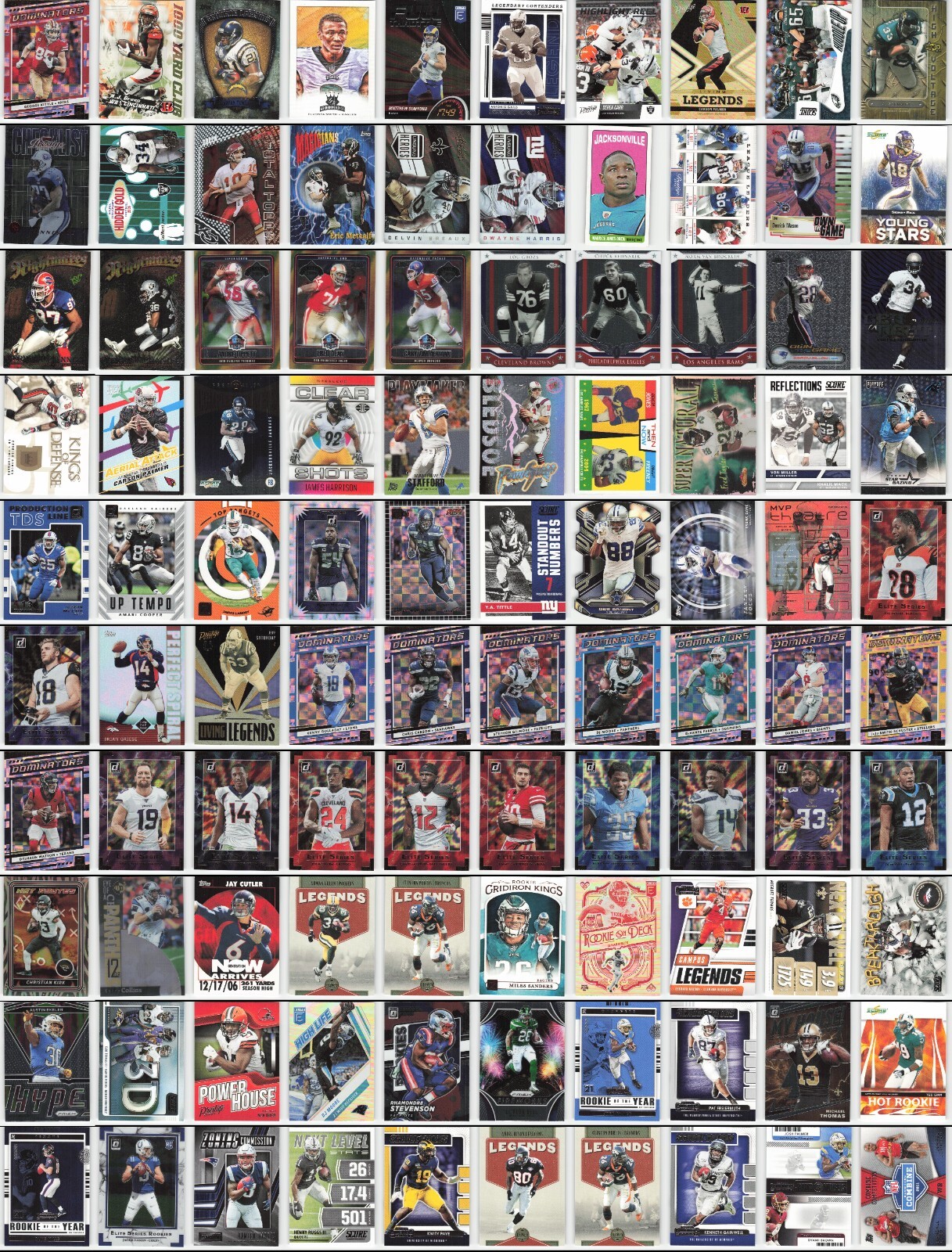 (100) NFL Insert Card Lot NFL Football Cards Collection | eBay