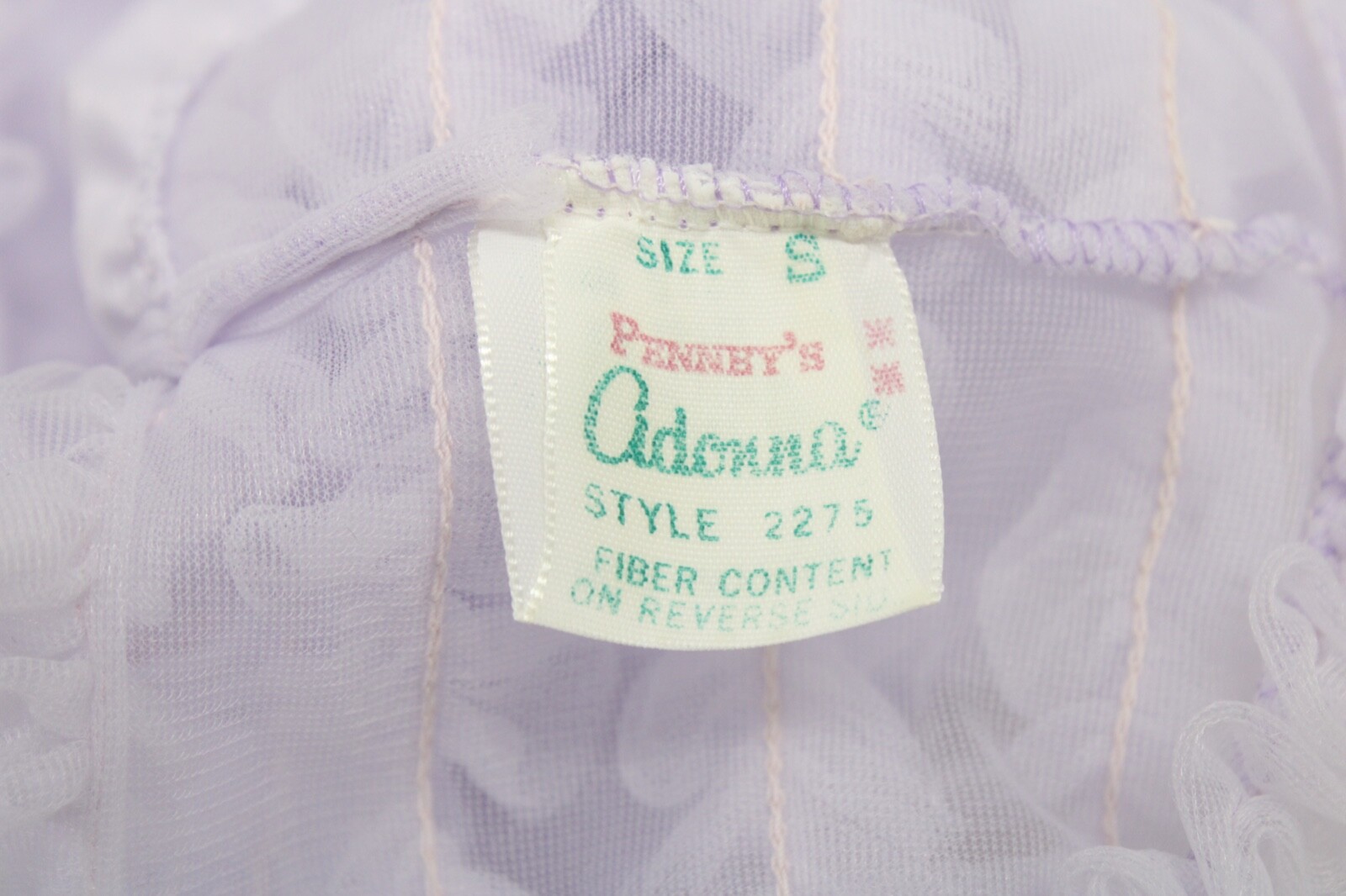Vintage Adonna Nylon Nightgown Sheer Chiffon Double N… Gem