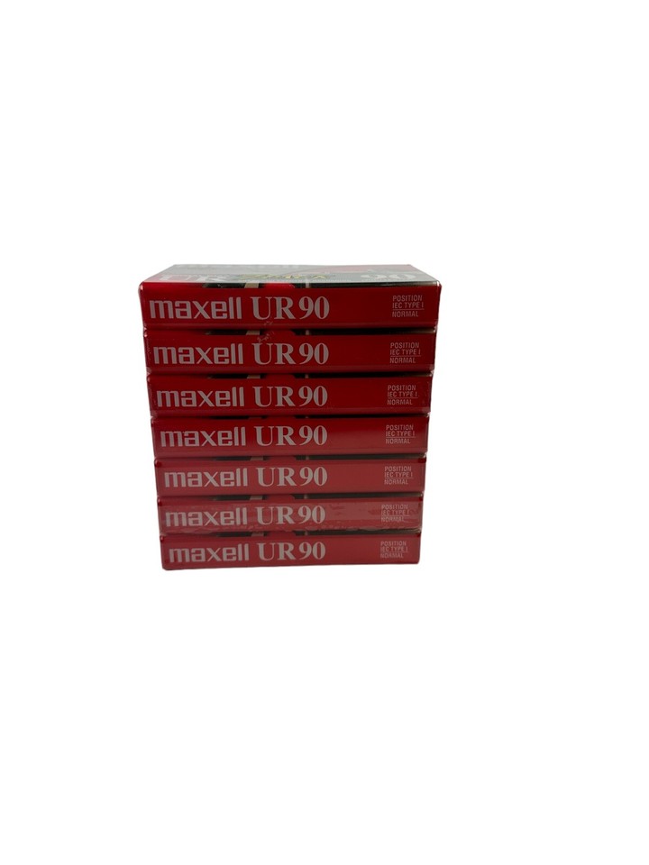 Maxell UR-90 Blank Audio Cassette Tapes - Super Size 7 Pack 90 Min New ...
