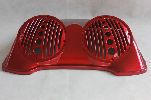 Fire Red Pearl Dual 8'' Speaker Lid For Harley Chopped Tour Pak Pack ...