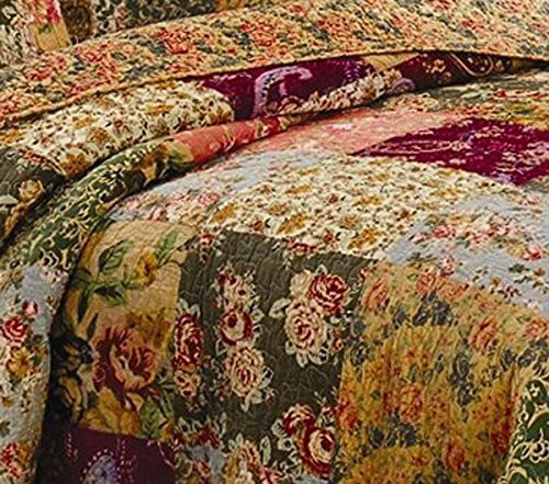 NEW!~ COZY SHABBY CHIC BURGUNDY PINK ROSE RED GREEN BLUE ROMANTIC SOFT ...