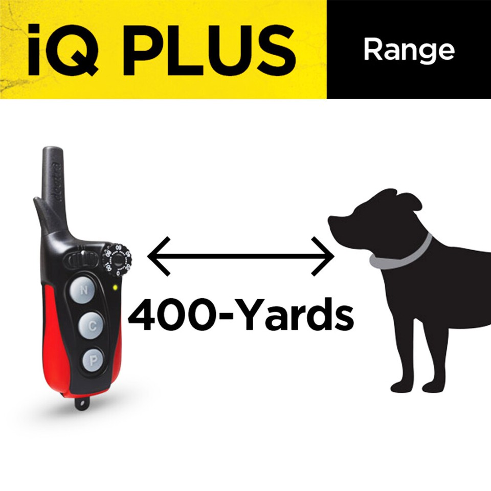 Dogtra iQ-PLUS Remote Trainer Dog Training Collar 400-Yard Expandable ...