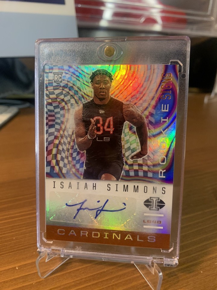 2020 Panini Illusions Rookie Signs Orange #RS24 Isaiah Simmons Rc Auto ...