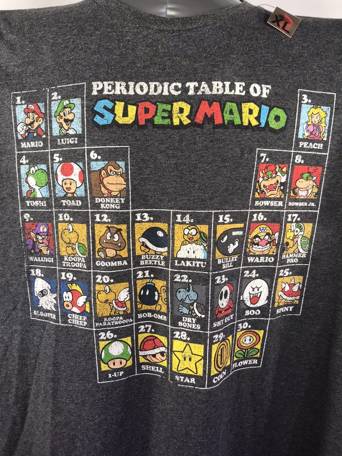 Super Mario Nintendo Periodic Tables of Super Mario T… - Gem