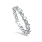 .925 Sterling Silver Stackable Clear CZ Eternity Promise Ring Size 4 to ...