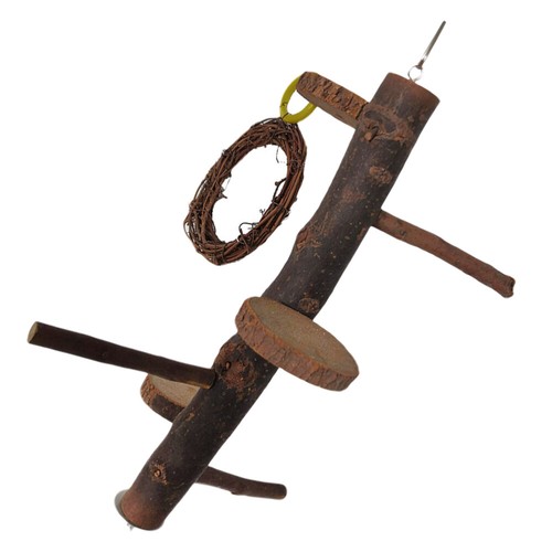 Wooden Stand Toys Bird Standing Perch Tabletop Parrot Birds Rack | eBay