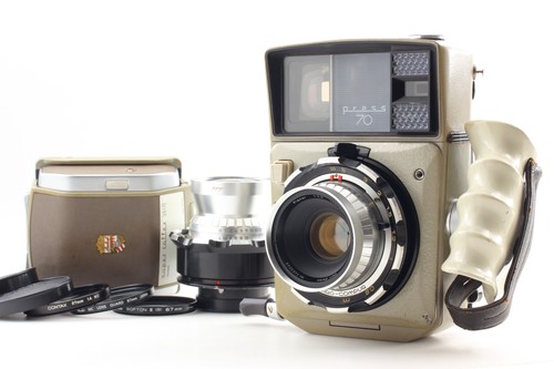 [Near MINT] Linhof Press 70 6x7 Film Camera w/ Zeiss 53mm 80mm lenses ...
