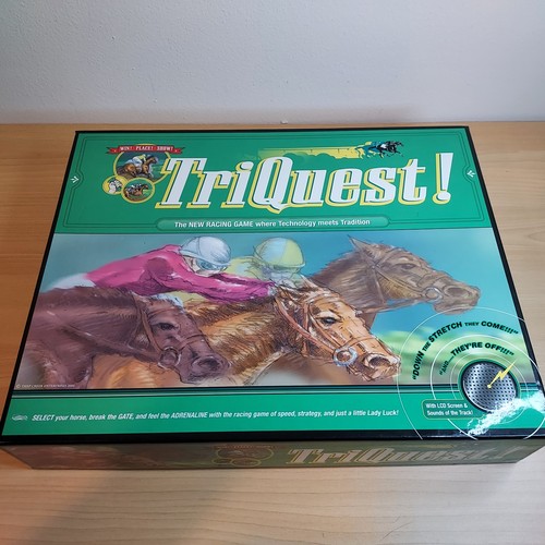 TriQuest! - The Horse Racing Board Game Win! Place! Show! Rare Hard to ...