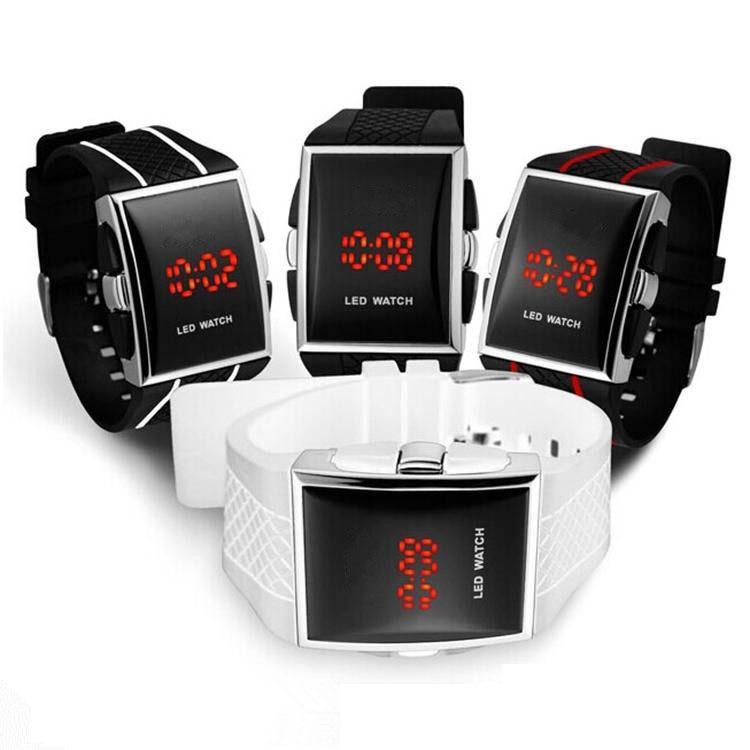 Men’s/Women’s (unisex) Modern/Retro Red LED Sports Watch | eBay