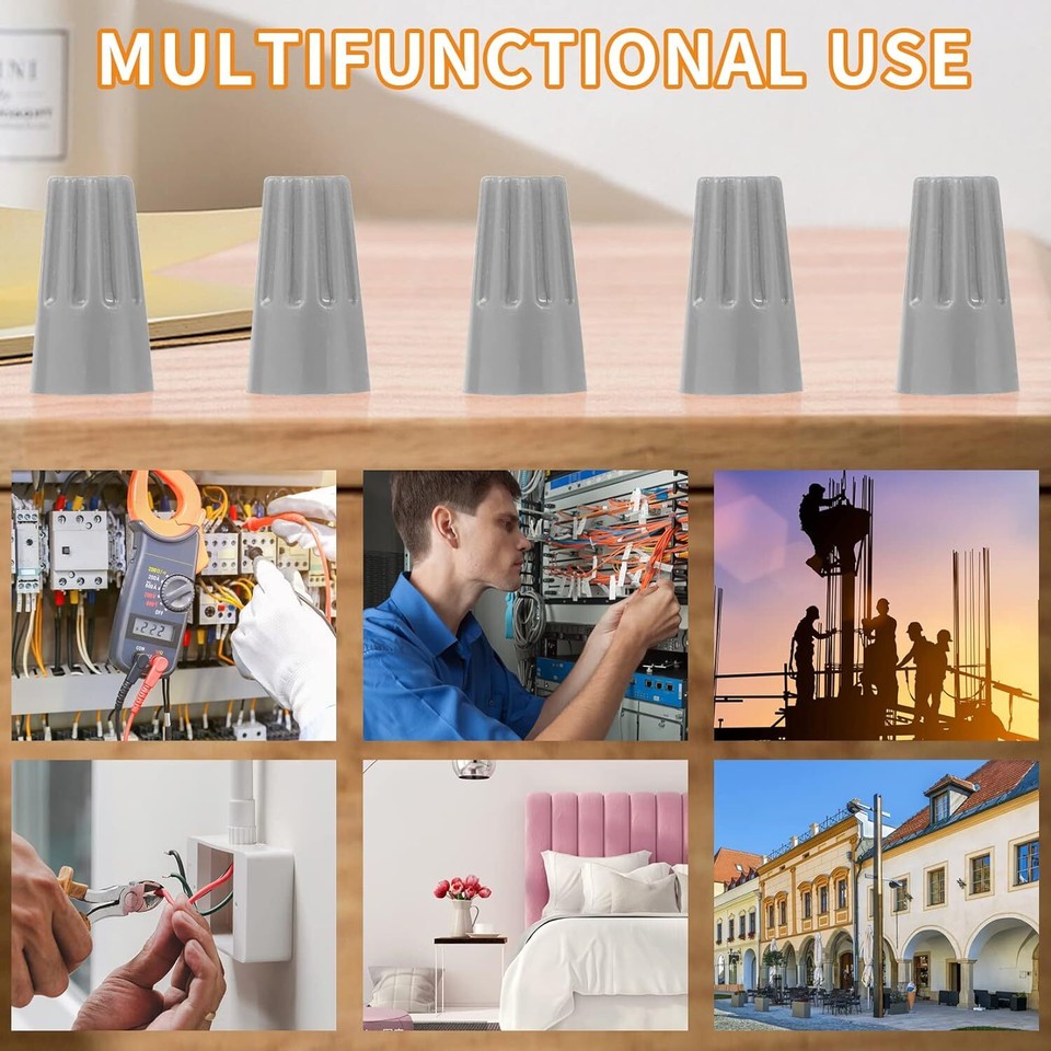 100PCS Wire Connectors Nuts Electric Wire Caps Insulating Insert Twist ...