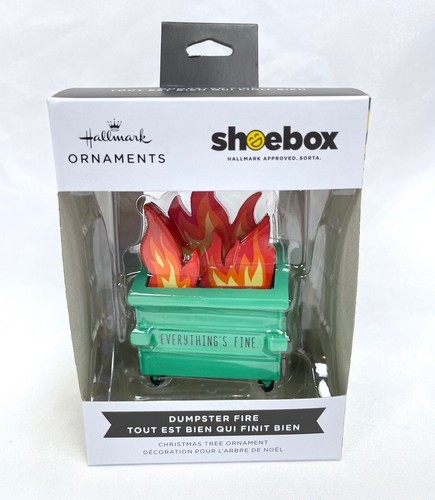 Hallmark Ornament Shoebox Dumpster Fire “Everything’s Fine" | eBay ...
