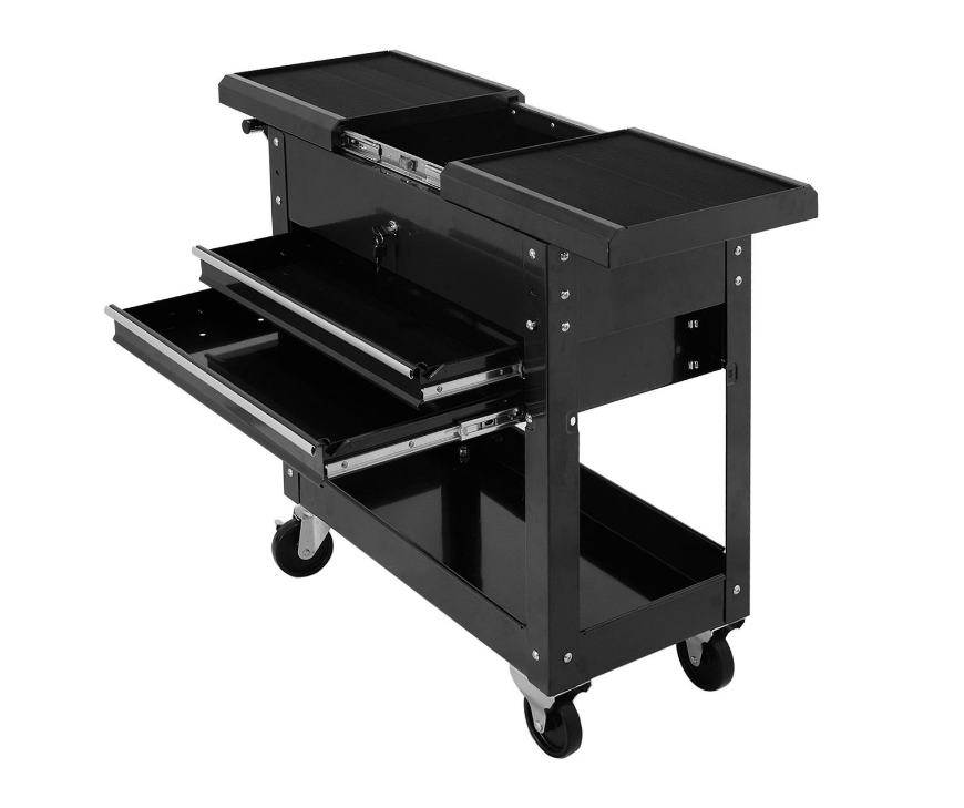 Rolling Mechanics Tool Cart Slide Top Utility Storage Cabinet Organizer ...