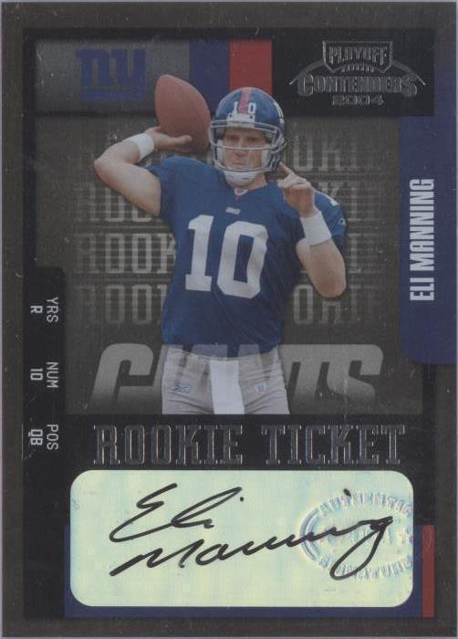 2004 Playoff Contenders - Rookie Eli Manning #131 /372 (AU, RC) for ...