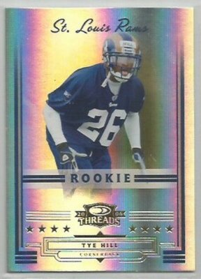 Tye Hill St Louis Rams Clemson 2006 Donruss Threads RC 671/999 | eBay