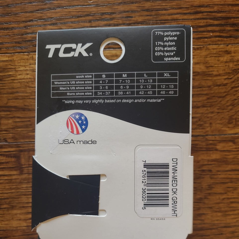 NWT TCK Performance Socks DTWN Med ProDri Antimicrobial USA Made Green ...