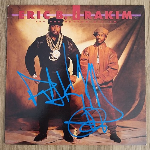 Rakim Signed Let The Rhythm Hit 'Em 12" Vinyl Record Eric B Hip Hop Rap ...
